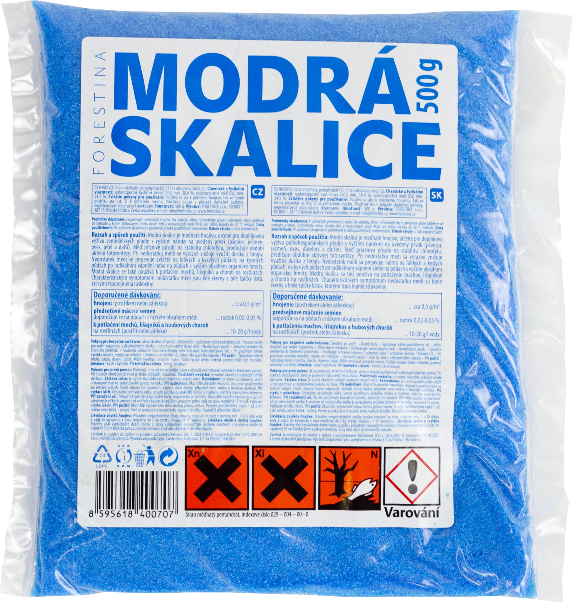 Skalice modrá 500 g - Zahradní centrum "Strakovo" s.r.o.